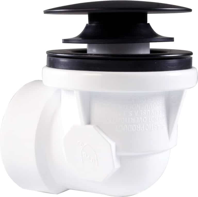 12″ & 4″ Bath Waste & Overflow Assembly with Tip-Toe Drain Plug and ...