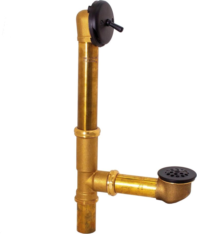 14″ Bath Waste & Overflow Assembly with Trip Lever and Beehive Strainer ...