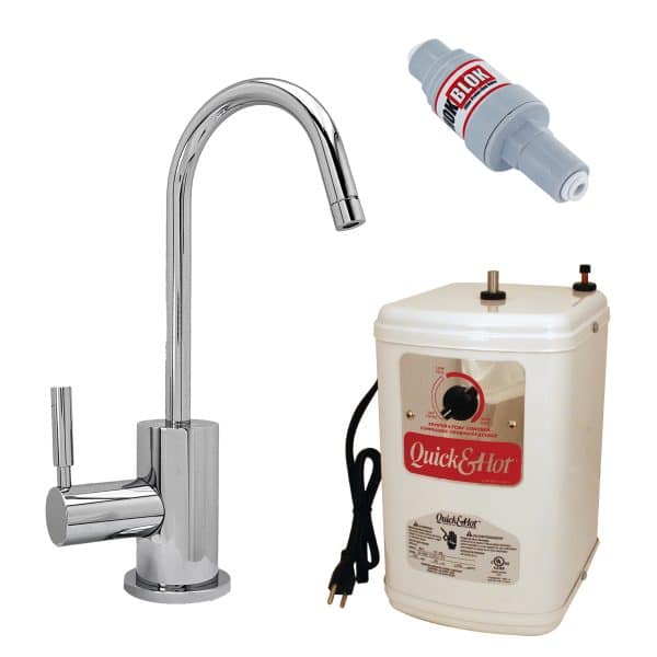 11″ Contemporary 1-Lever Handle Hot Water Dispenser Faucet with Instant ...